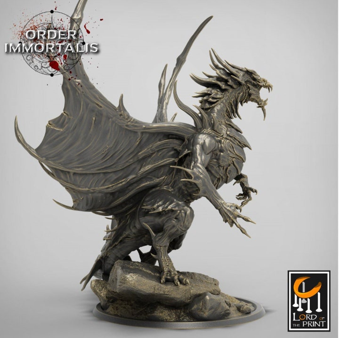 Adult Blood Dragon Rescale Miniatures DND Fantasy RPG 3D Printed ...