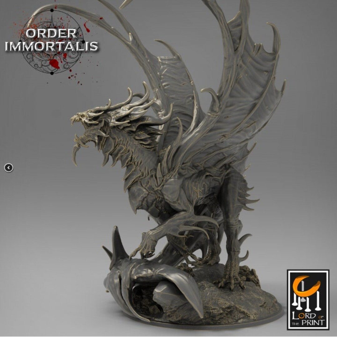 Elder Blood Dragon Rescale Miniatures DND Fantasy RPG 3D Printed ...