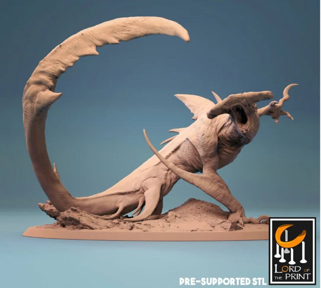 Landshark Crawler Sea Beast Miniature Shark Rescale Miniatures DND RPG ...