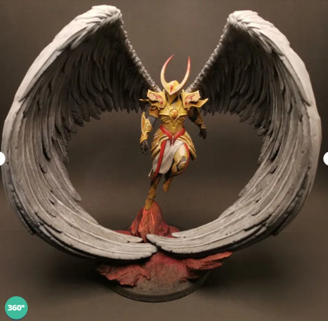 Angel Fighter Rescale Miniatures DND RPG Fantasy 3D Printed Miniature ...