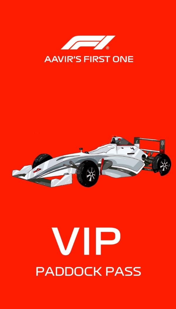 Editable Formula Paddock Pass | F1 Grand Prix | Custom F1 Digital Template | Paddock Pass for a ...