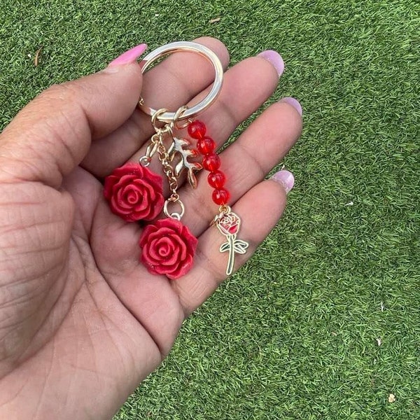 Red Rose Charm - Etsy