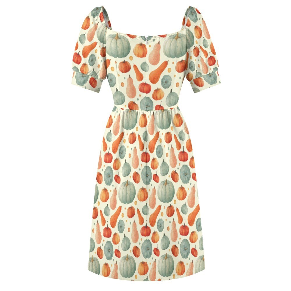 Retro Fall Pumpkin Sweetheart Dress for Adults, All-over-print Pumpkin ...