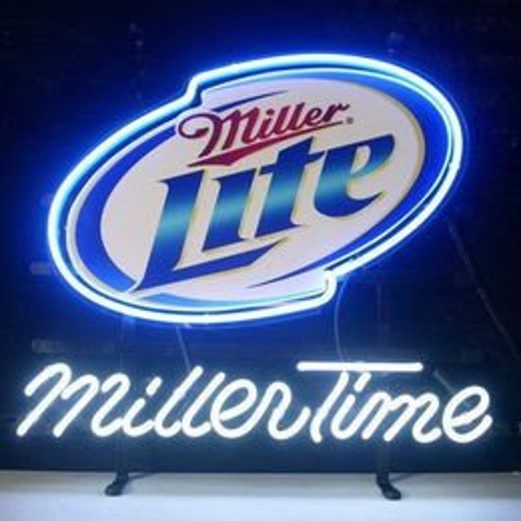 Neon Miller Time Sign | Etsy