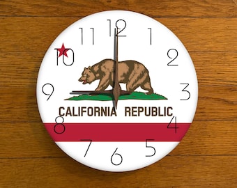 California Wall Clock Wood Gift Idea California Gift 5th - Etsy