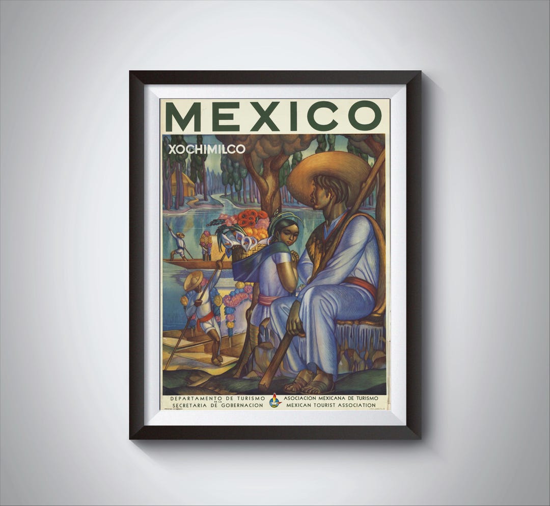 Vintage Mexico Travel Poster From the 1920's and 1930's, Mexico 1 - Etsy