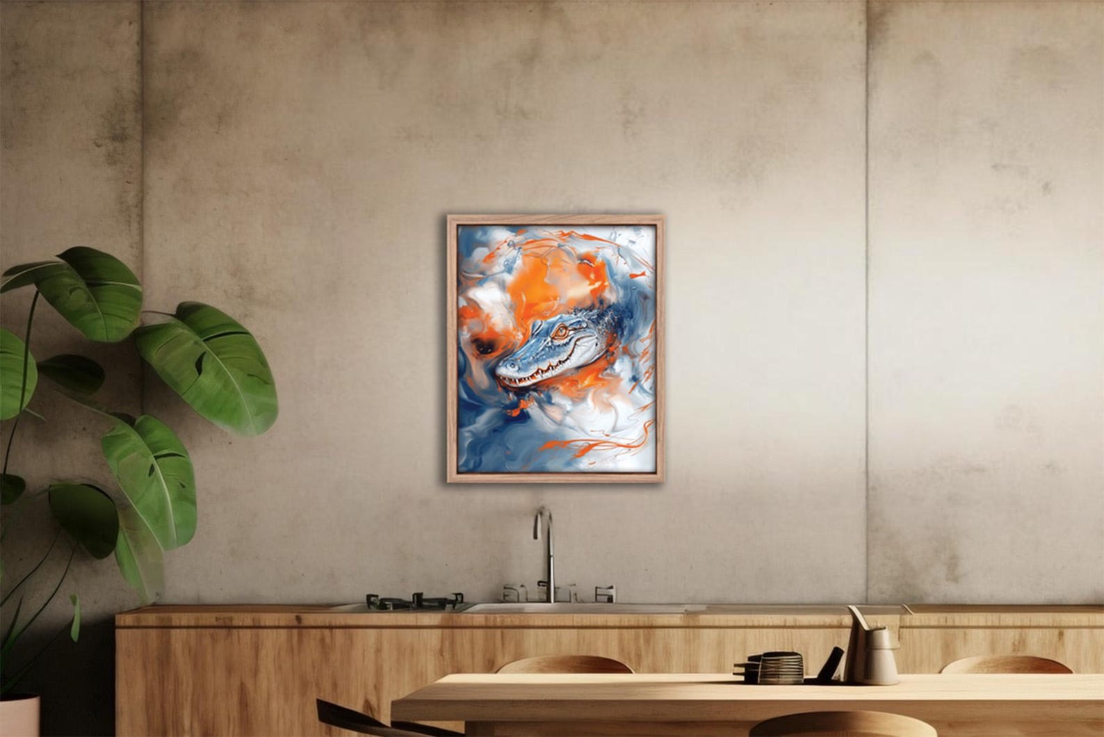 Florida Gators Boho Style Canvas or Poster Wall Art. Abstract Modern ...