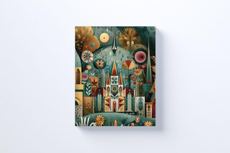 Abstract Boho Style Theme Park Art Inspired by the Disney Theme Parks ...