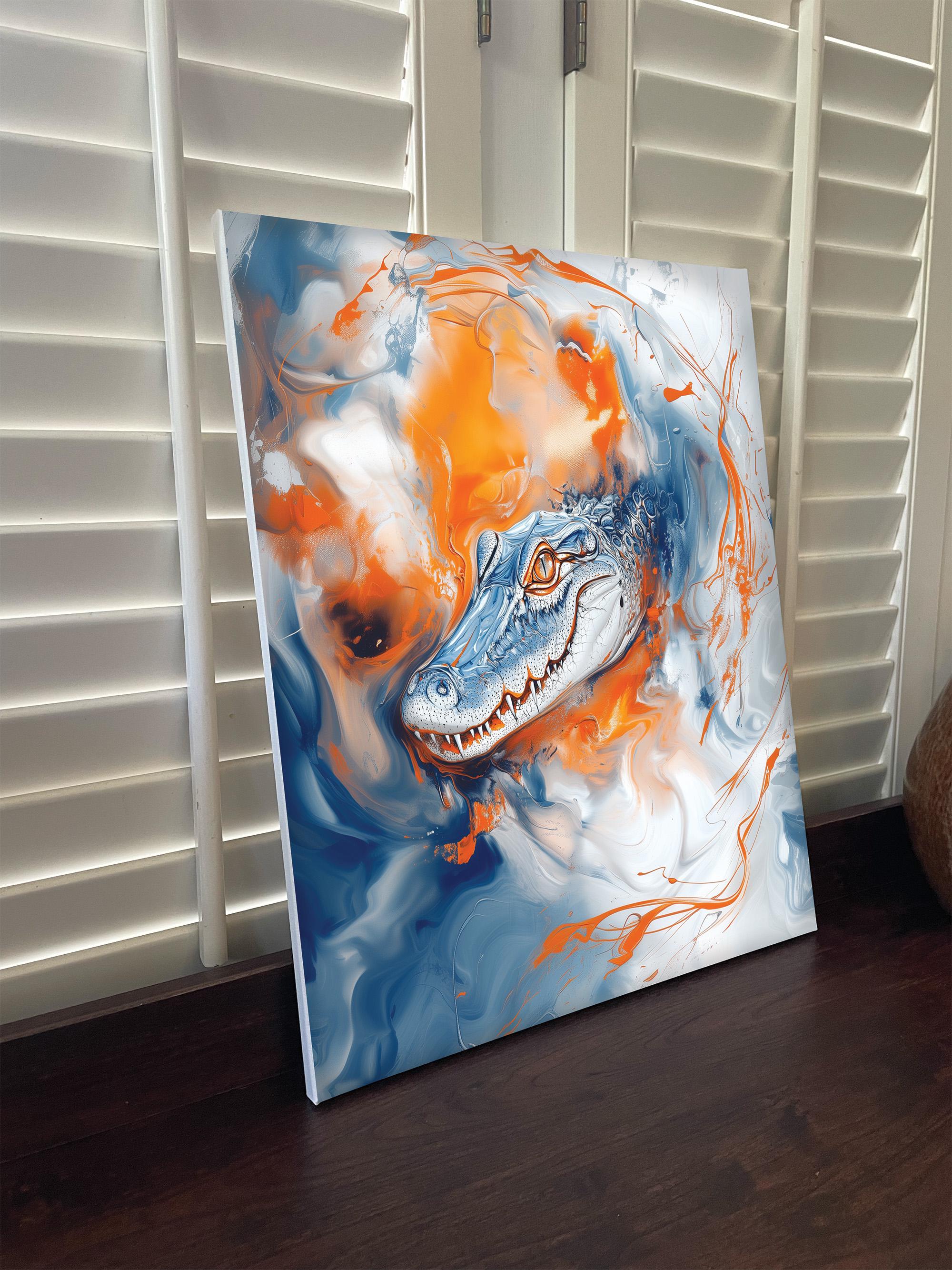 Florida Gators Boho Style Canvas or Poster Wall Art. Abstract Modern ...