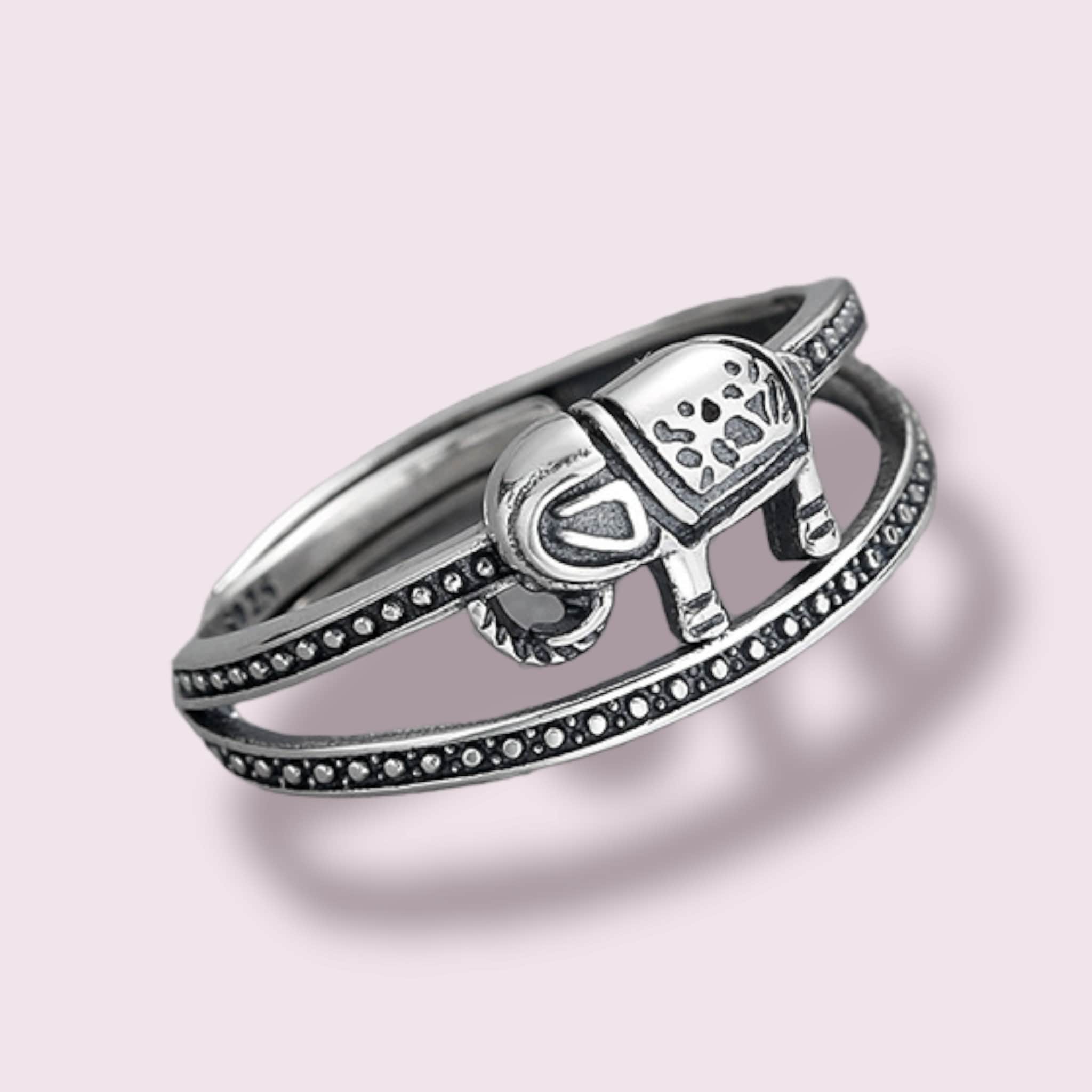 Elephant Ring Stackable Unique Elephant Band S925 Sterling Silver Ring ...