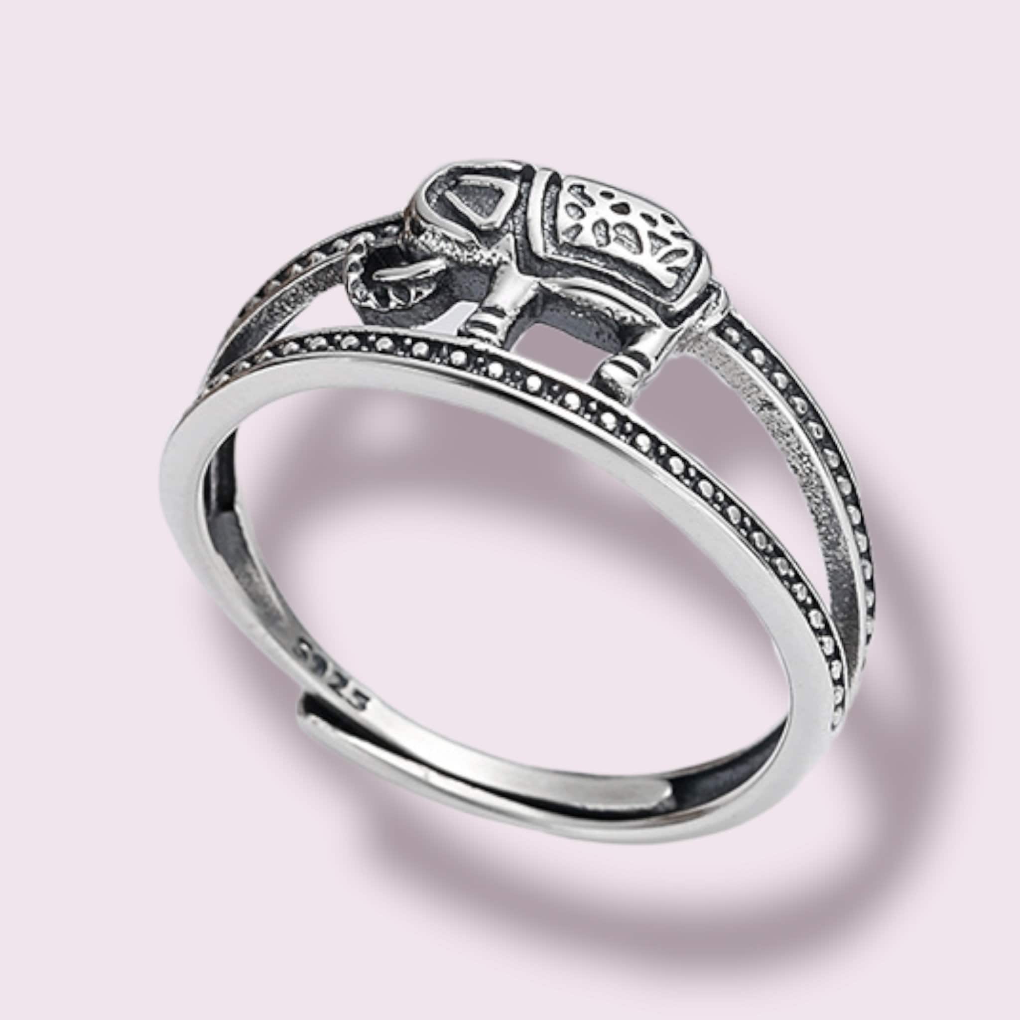 Elephant Ring Stackable Unique Elephant Band S925 Sterling Silver Ring ...