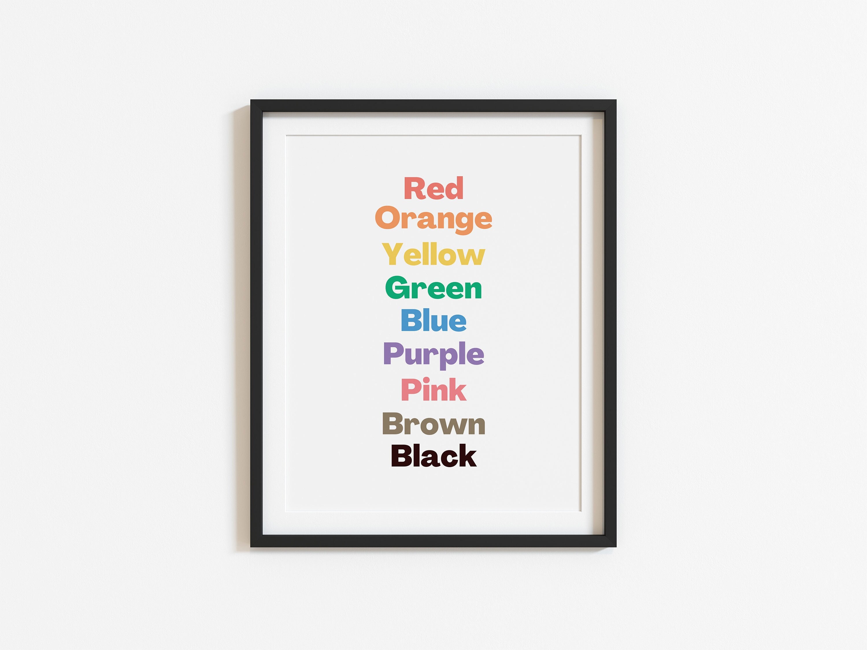 Colors Printable, Classroom Wall Art, Printable Wall Art, Educational ...