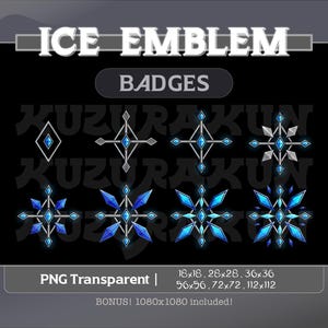 Ice Emblem Twitch Sub Bit Badges | Icons for Stream - Etsy