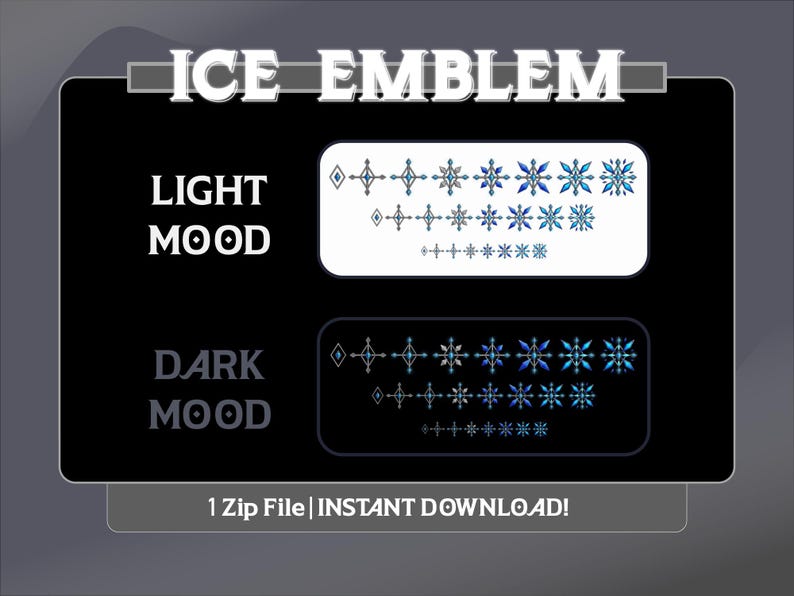 Ice Emblem Twitch Sub Bit Badges | Icons for Stream - Etsy