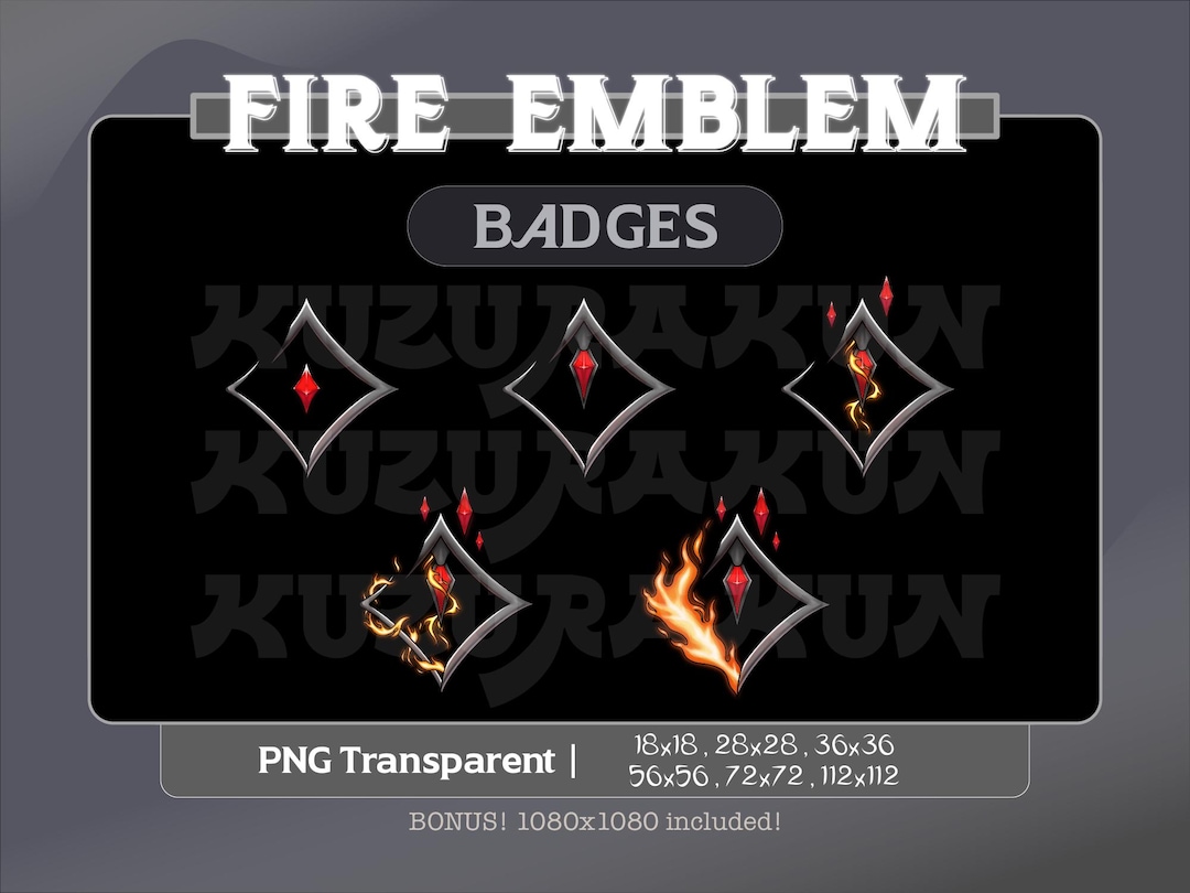 Fire Emblem Twitch Sub Bit Badges | Icons for Stream - Etsy