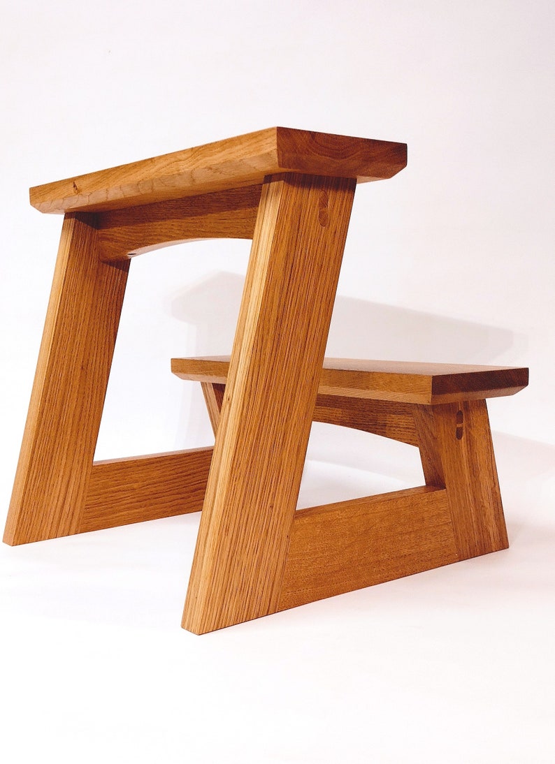 Oak Step Stool. Our Larger Version. Wooden Steps. Bedside Steps - Etsy