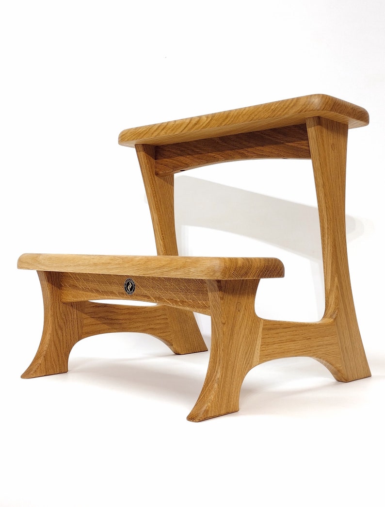 Modern Oak Step Stool. Contemporary Step Stool Stylish and Functional ...