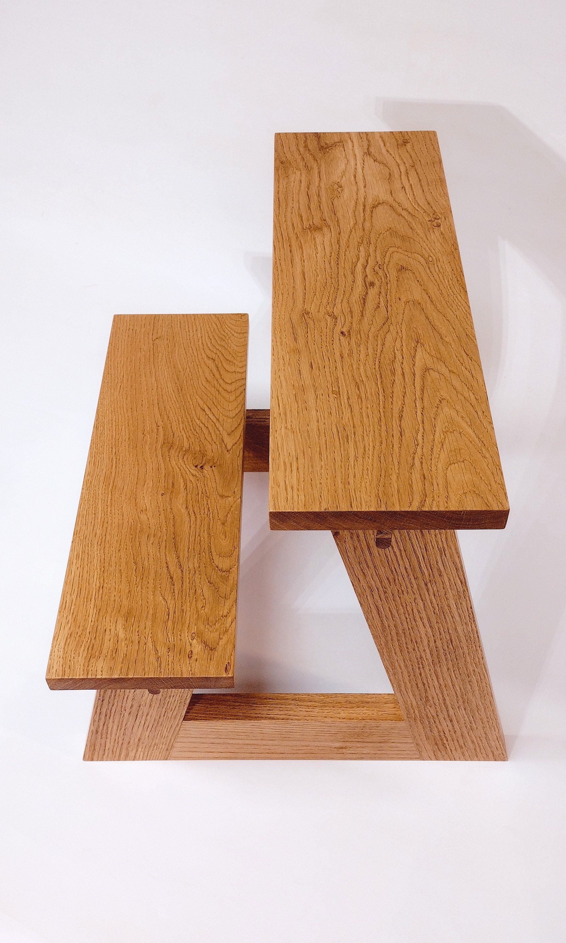 Oak Step Stool. Our Larger Version. Wooden Steps. Bedside Steps - Etsy
