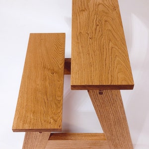 Oak Step Stool. Our Larger Version. Wooden Steps. Bedside Steps - Etsy