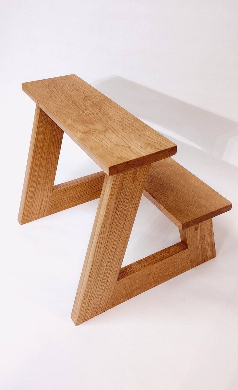 Oak Step Stool. Our Larger Version. Wooden Steps. Bedside Steps - Etsy
