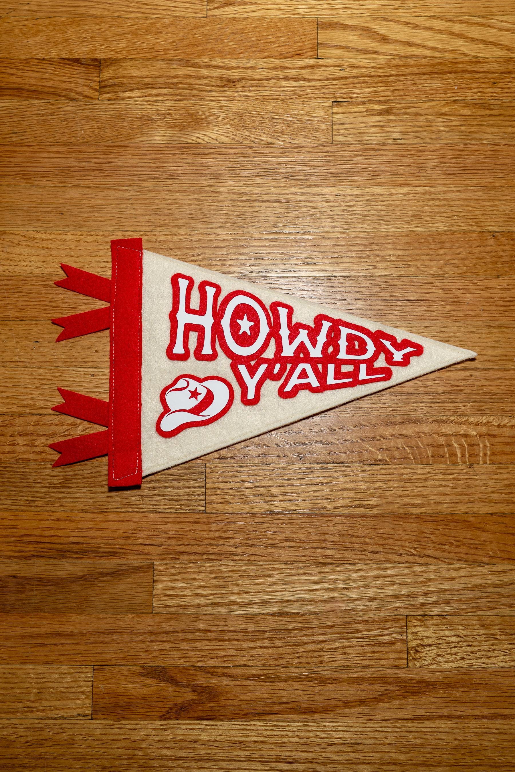 Felt Pennant Wall Decor howdy Y'all - Etsy