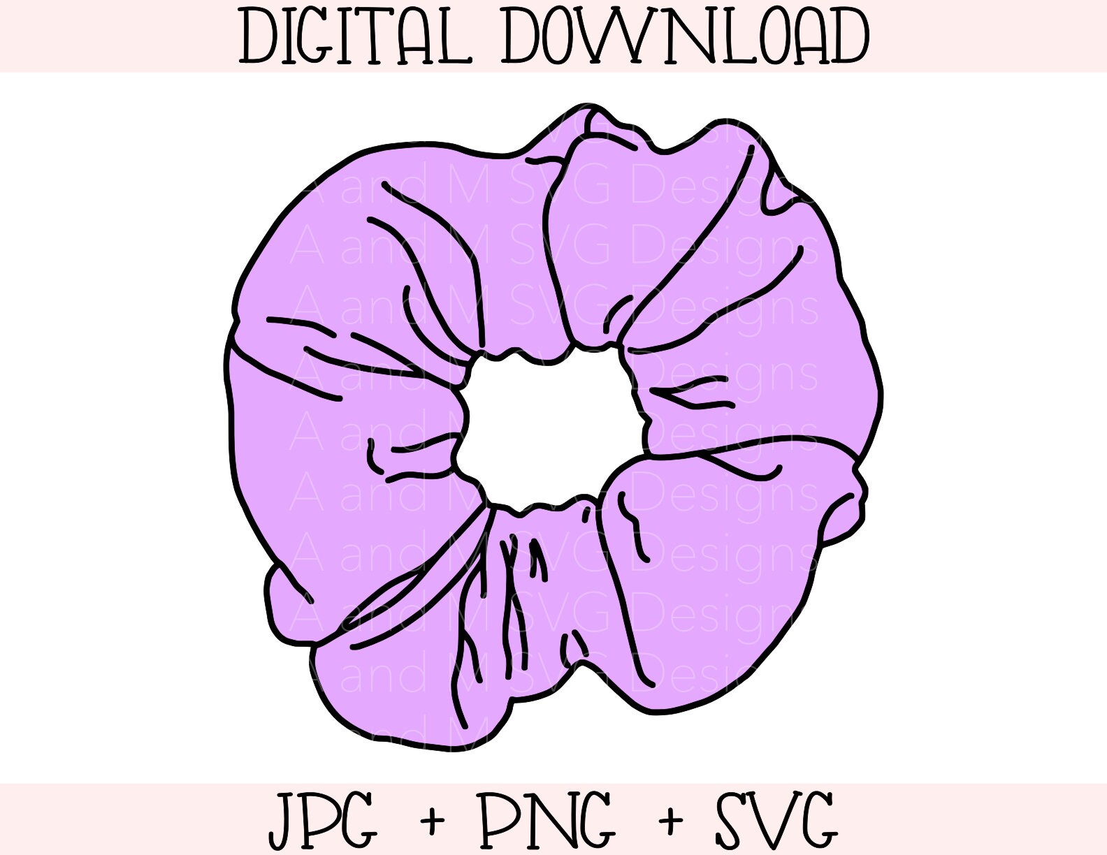 Scrunchie Doodle SVG - Cute Design - Sublimation Design - Digital ...