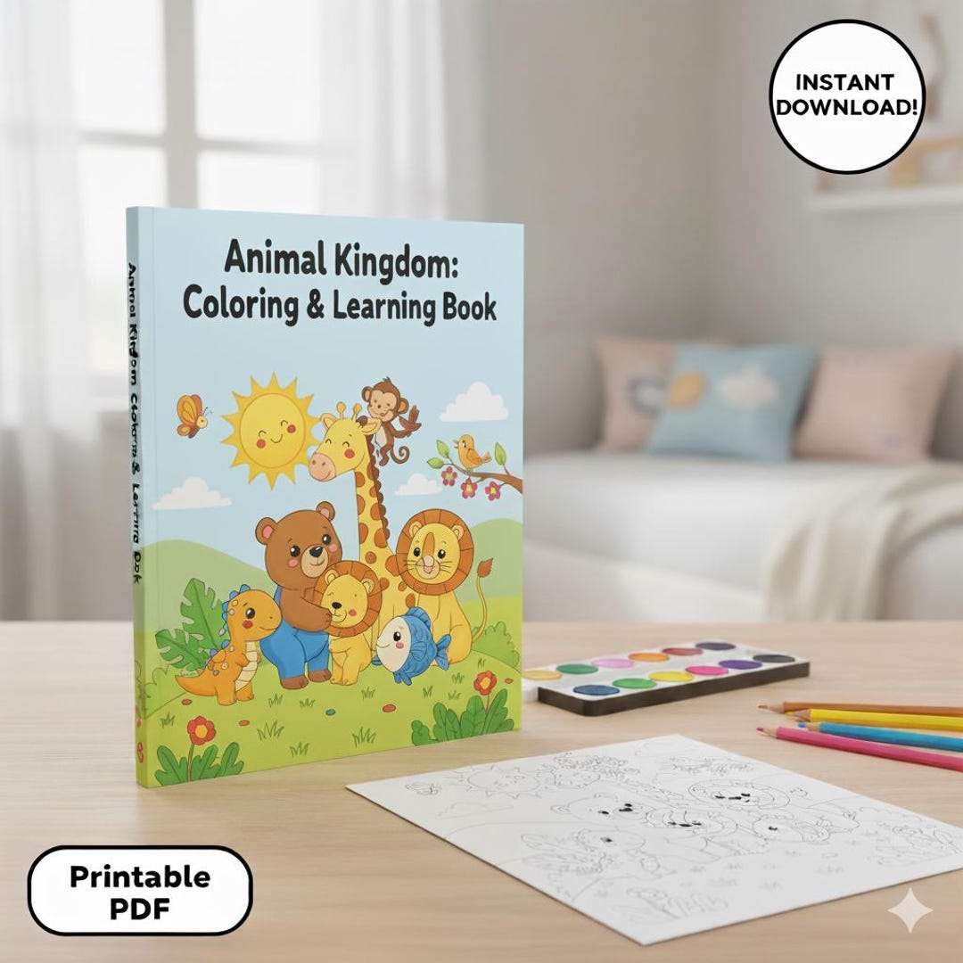 Animal Kingdom: Coloring Book - Etsy