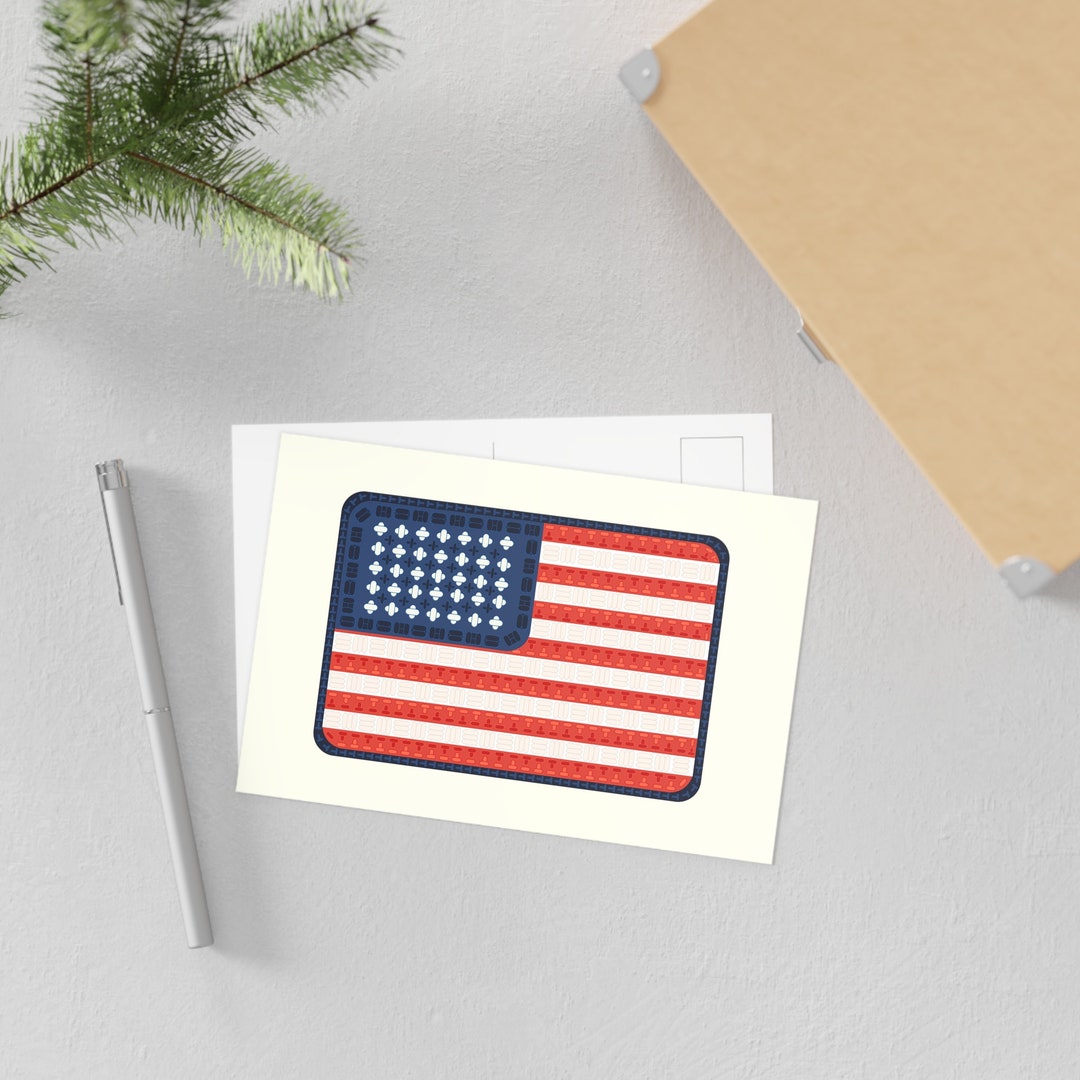Crochet American Flag Postcards - Etsy