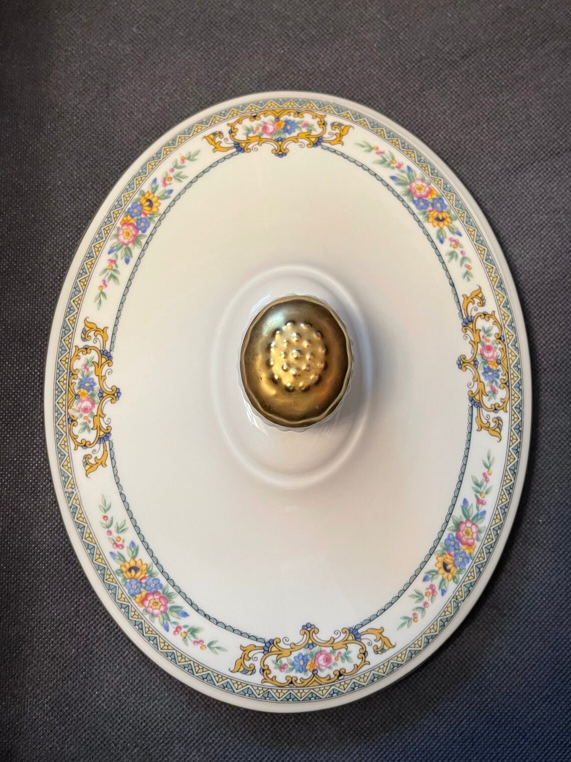 Crown Lion Ivory China Serving Bowl - Etsy