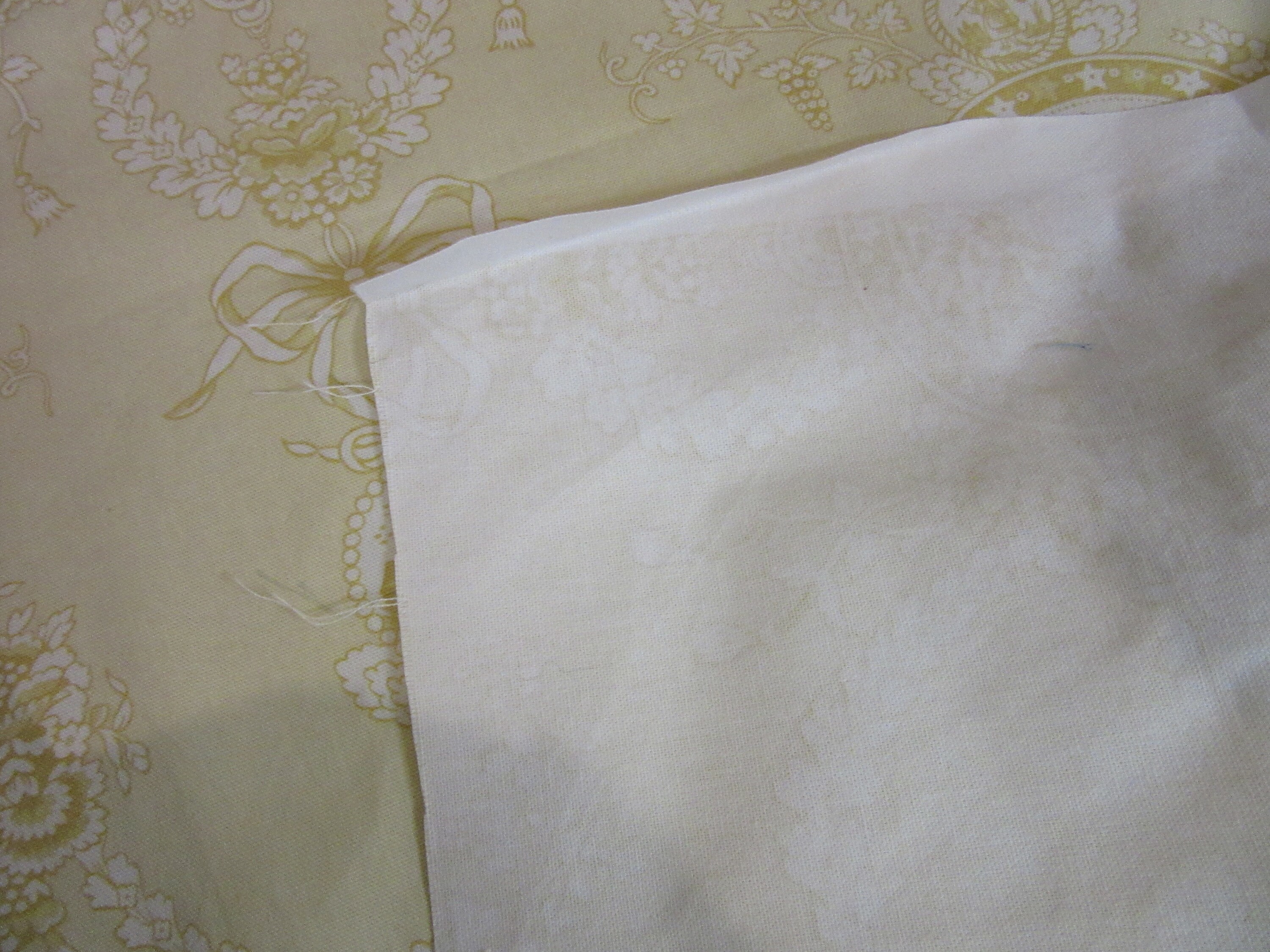 Vintage Style French Inspired Soft Yellow Fabric Remnant With - Etsy