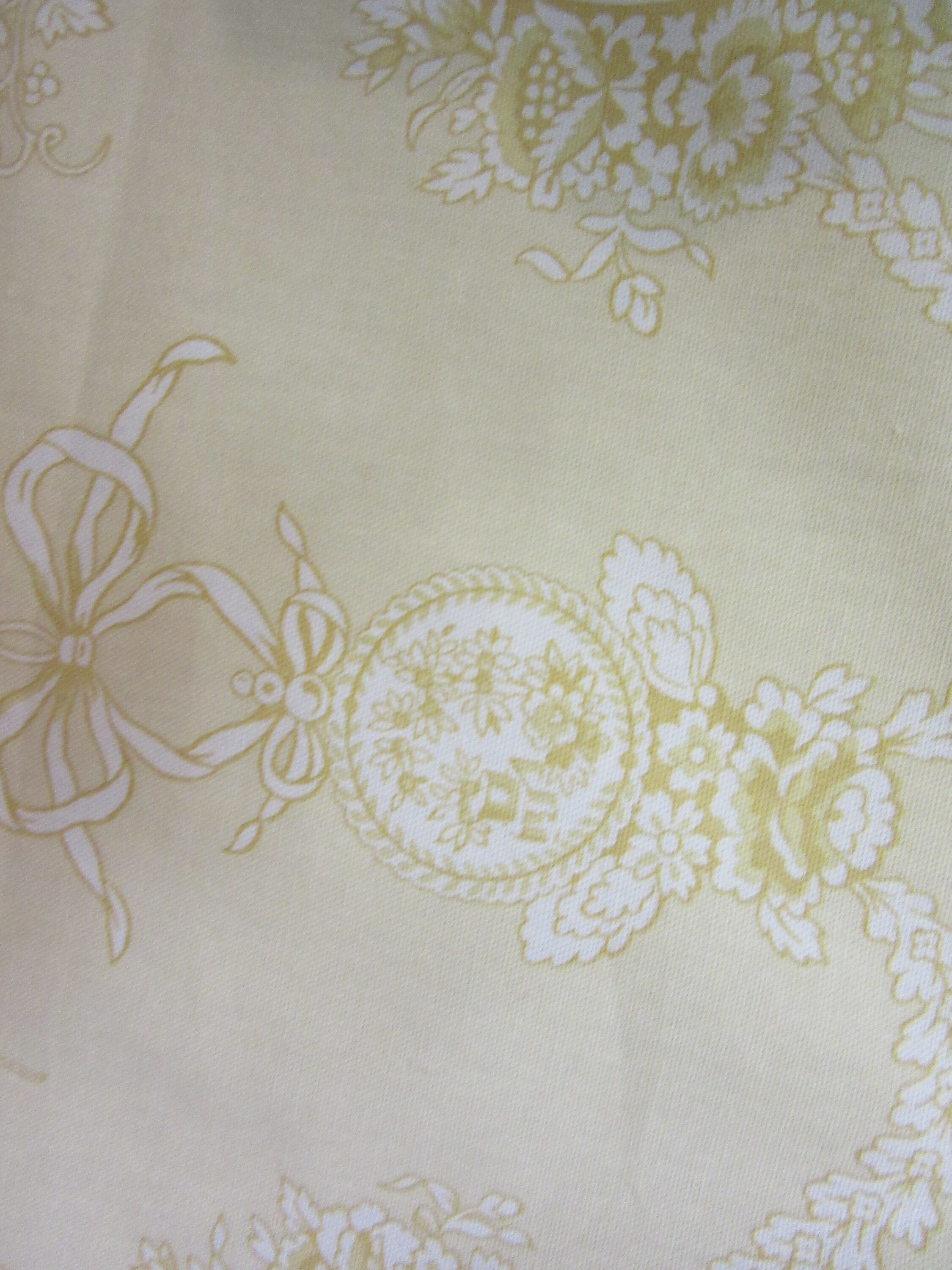 Vintage Style French Inspired Soft Yellow Fabric Remnant With - Etsy