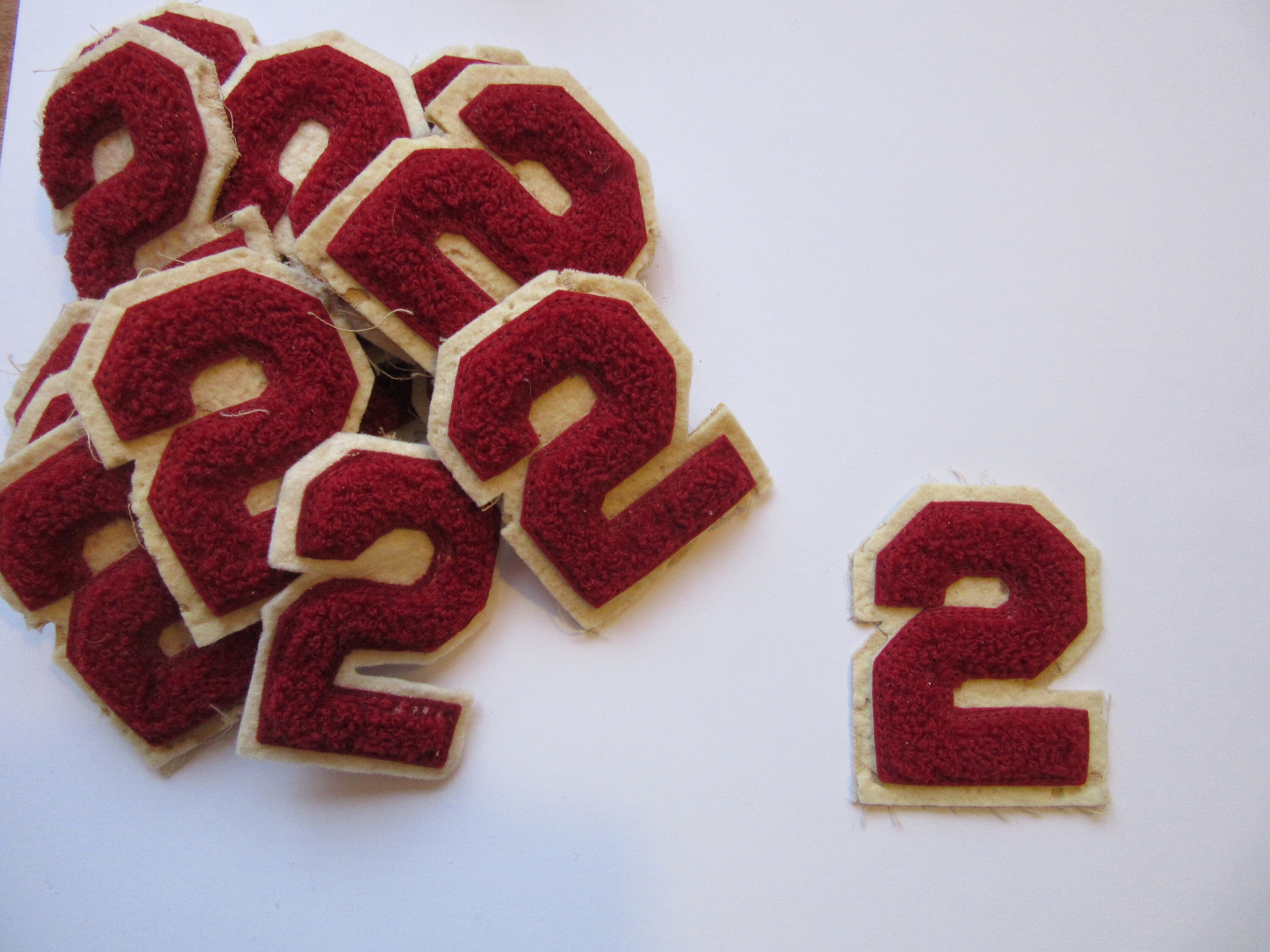 Numbers College Varsity Letterman Embroidered Sew on Patch 2 3/4 Tall ...