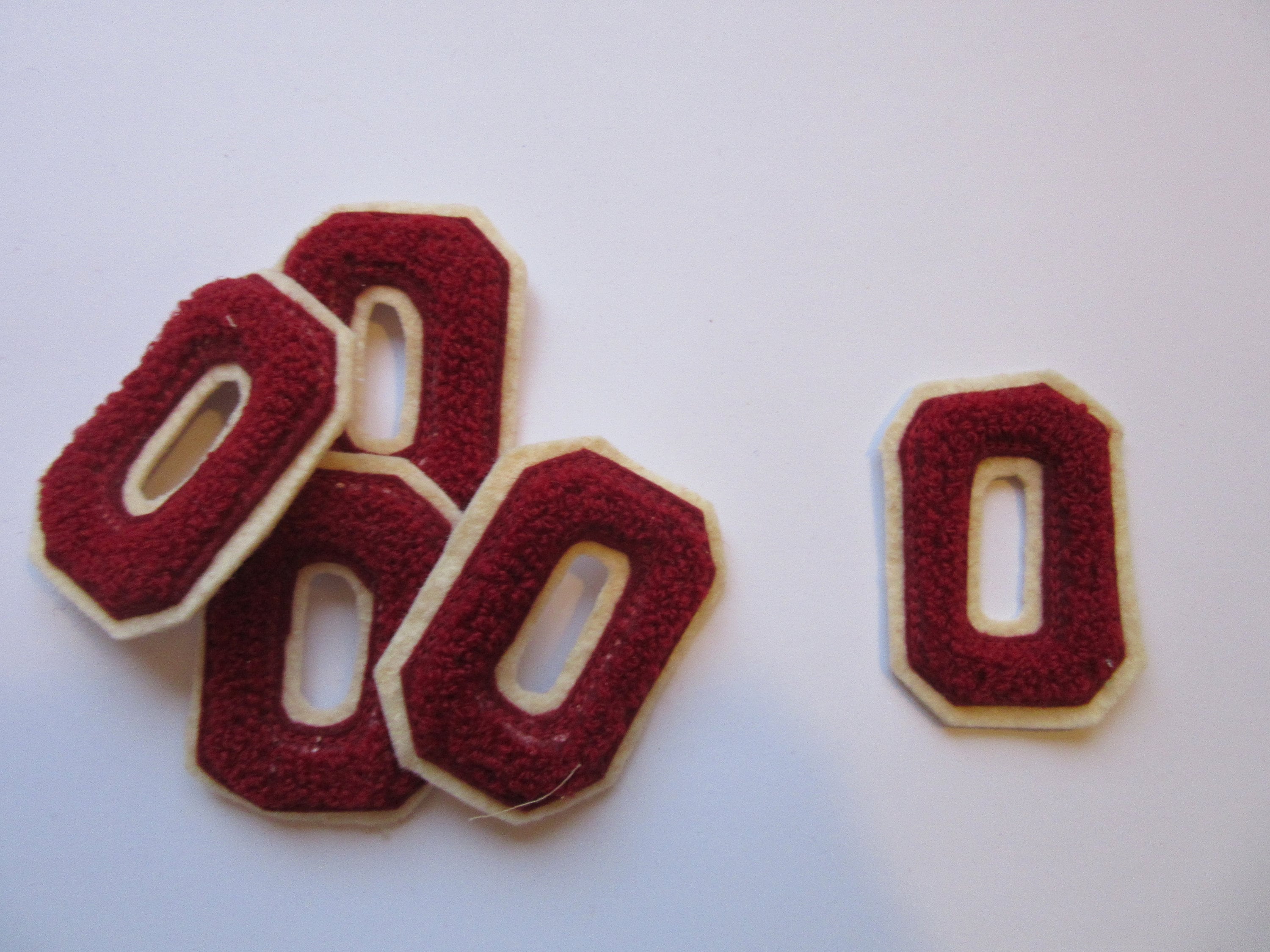 Numbers College Varsity Letterman Embroidered Sew on Patch 2 3/4 Tall ...