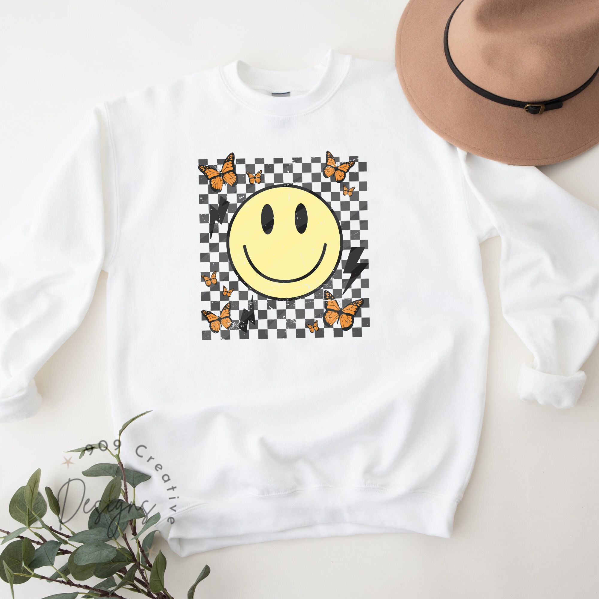 Smiley Face Png, Checkered Smiley, Groovy Clipart, 90s Png, Good Vibes ...