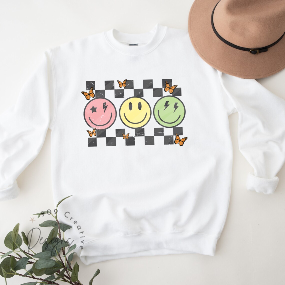 Retro Smiley Face Png, Checkered Smiley, Emoji Clipart, Happy Face Png ...