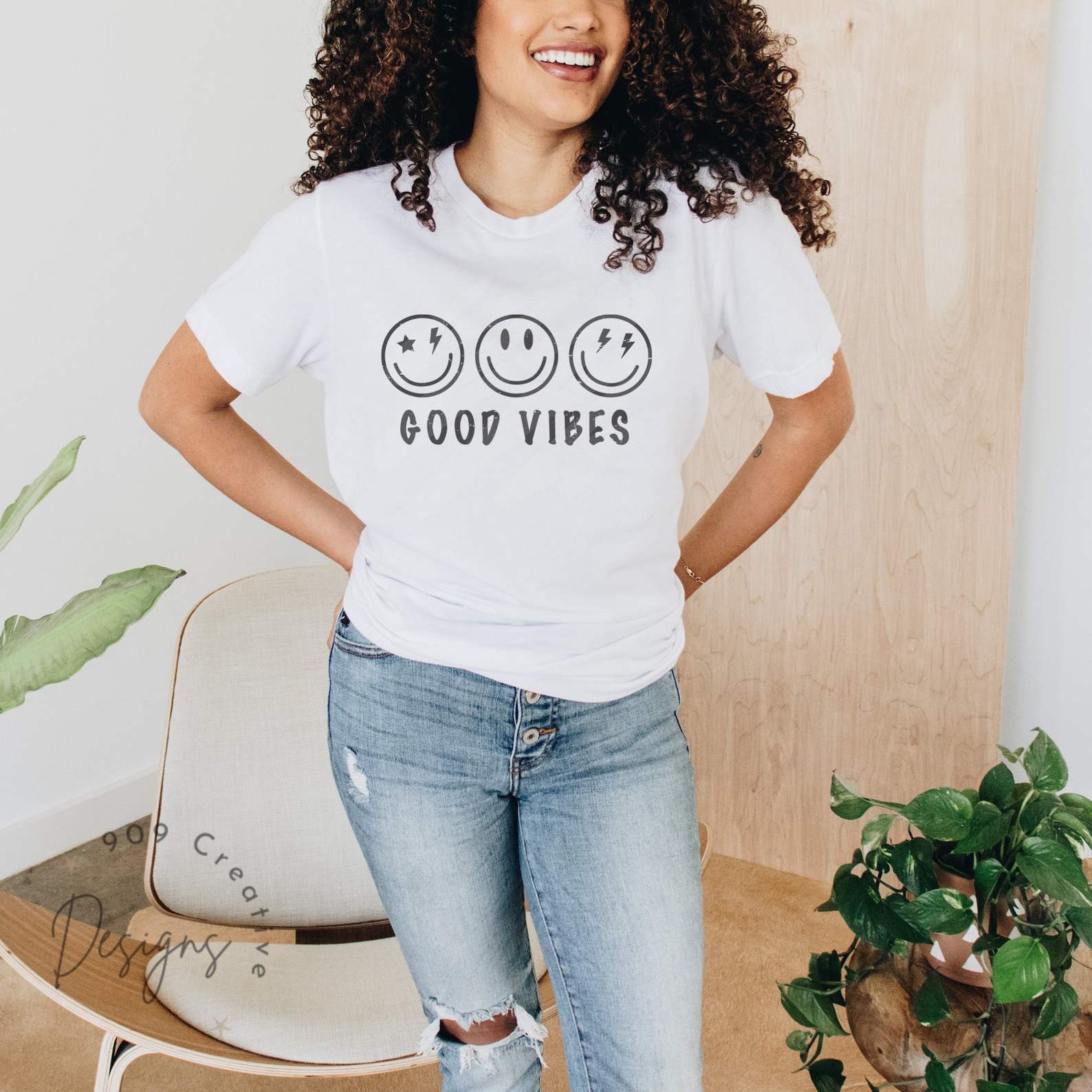 Retro Good Vibes Smiley Face Png Trendy Png Happy Face Png - Etsy