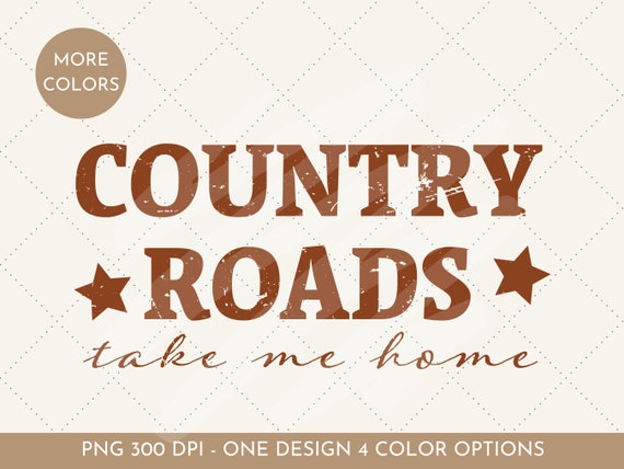 Retro Country Roads Png Distressed Png Digital Download - Etsy
