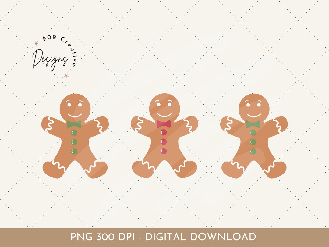 Retro Christmas Png, Gingerbread Man, Tis the Season Png, Preppy ...
