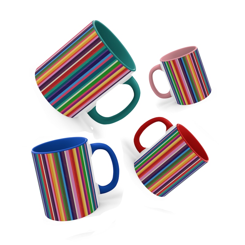 Striped Mugs - Etsy