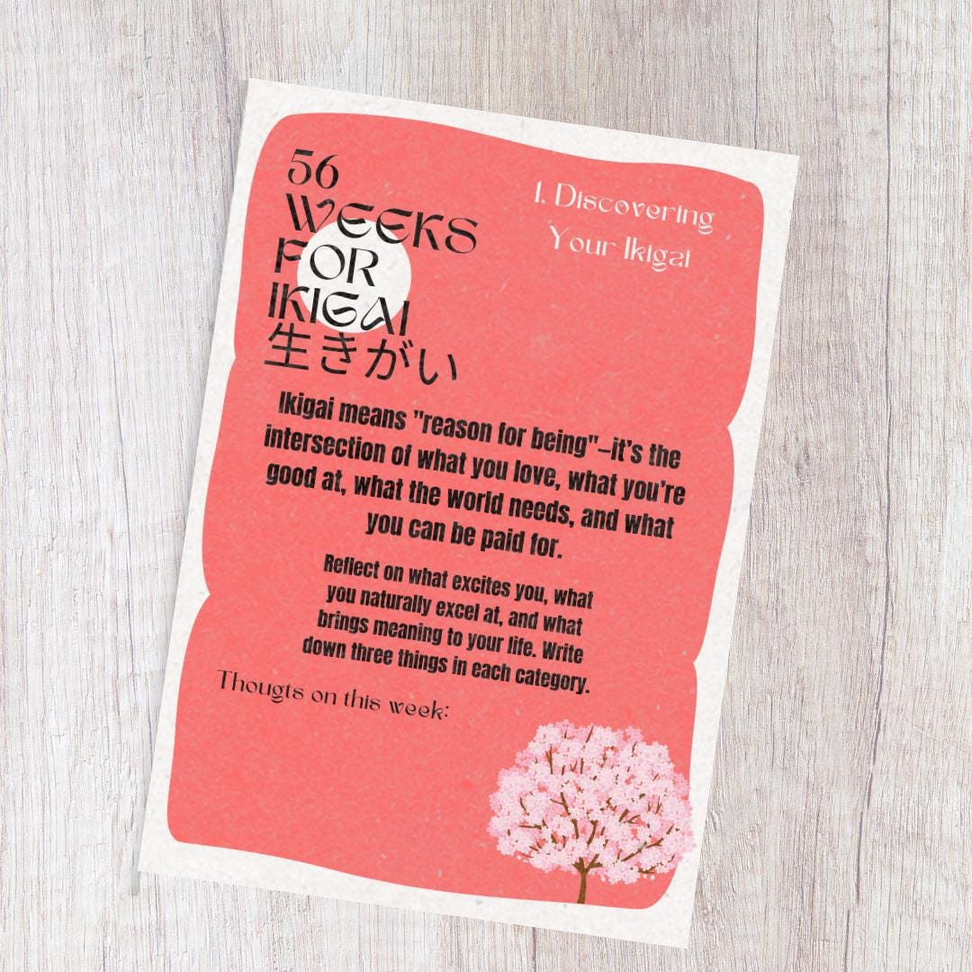 56 Printable Ikigai Self-growth Worksheets | Find Your Purpose & Align ...