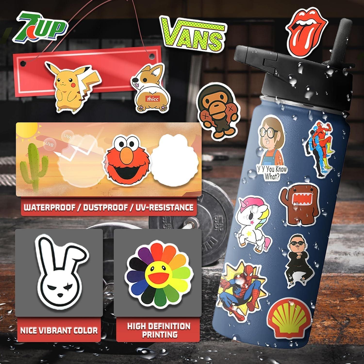 200pcs Cool Brand Logo Stickers – Waterproof Decal Pack for Adults ...