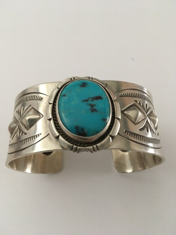 native american handcrafted cuff - Gem