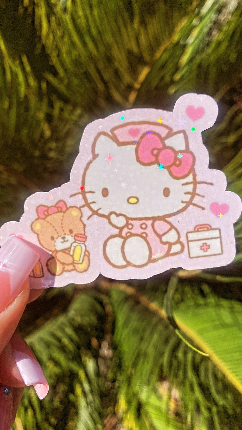 Hello Kitty Nurse , Pediatrician, Doctor Stickers Holographic ...