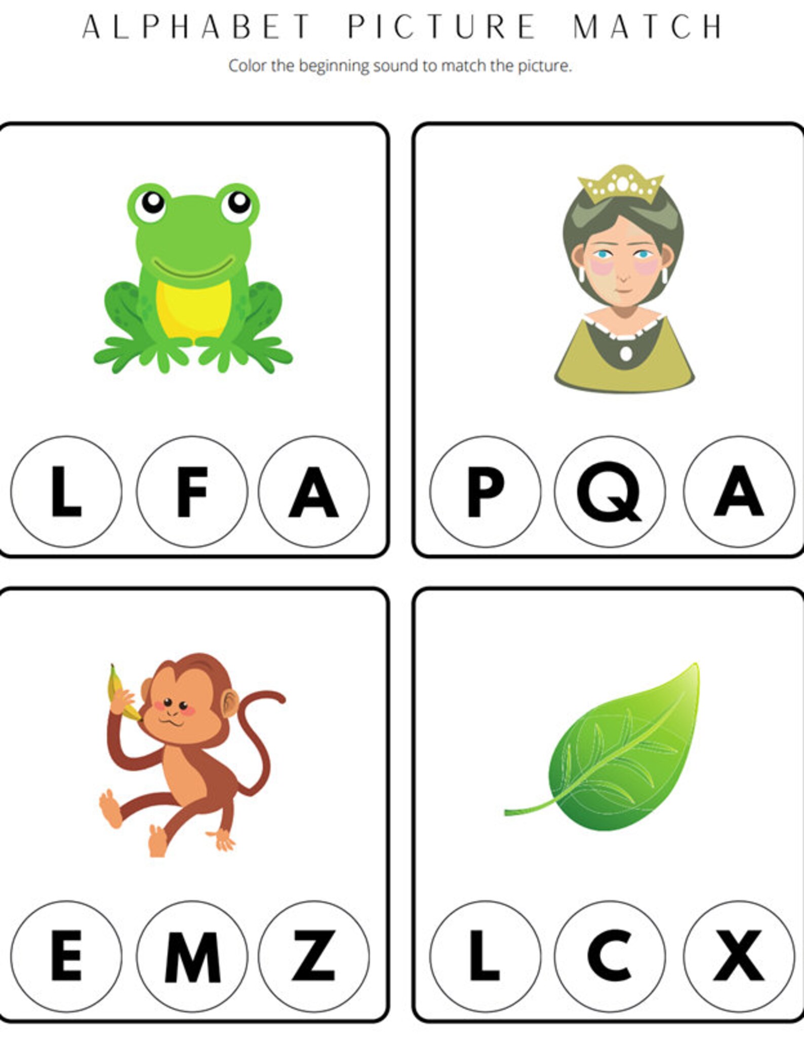 Alphabet Picture Match - Etsy