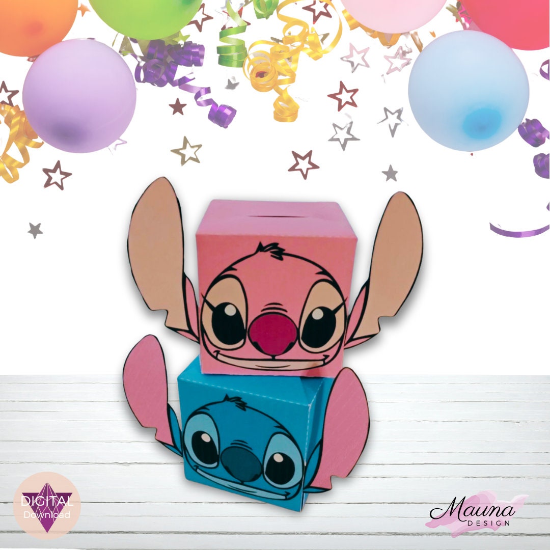 Stitch Party Printable Candy Gift Boxes Digital - Etsy