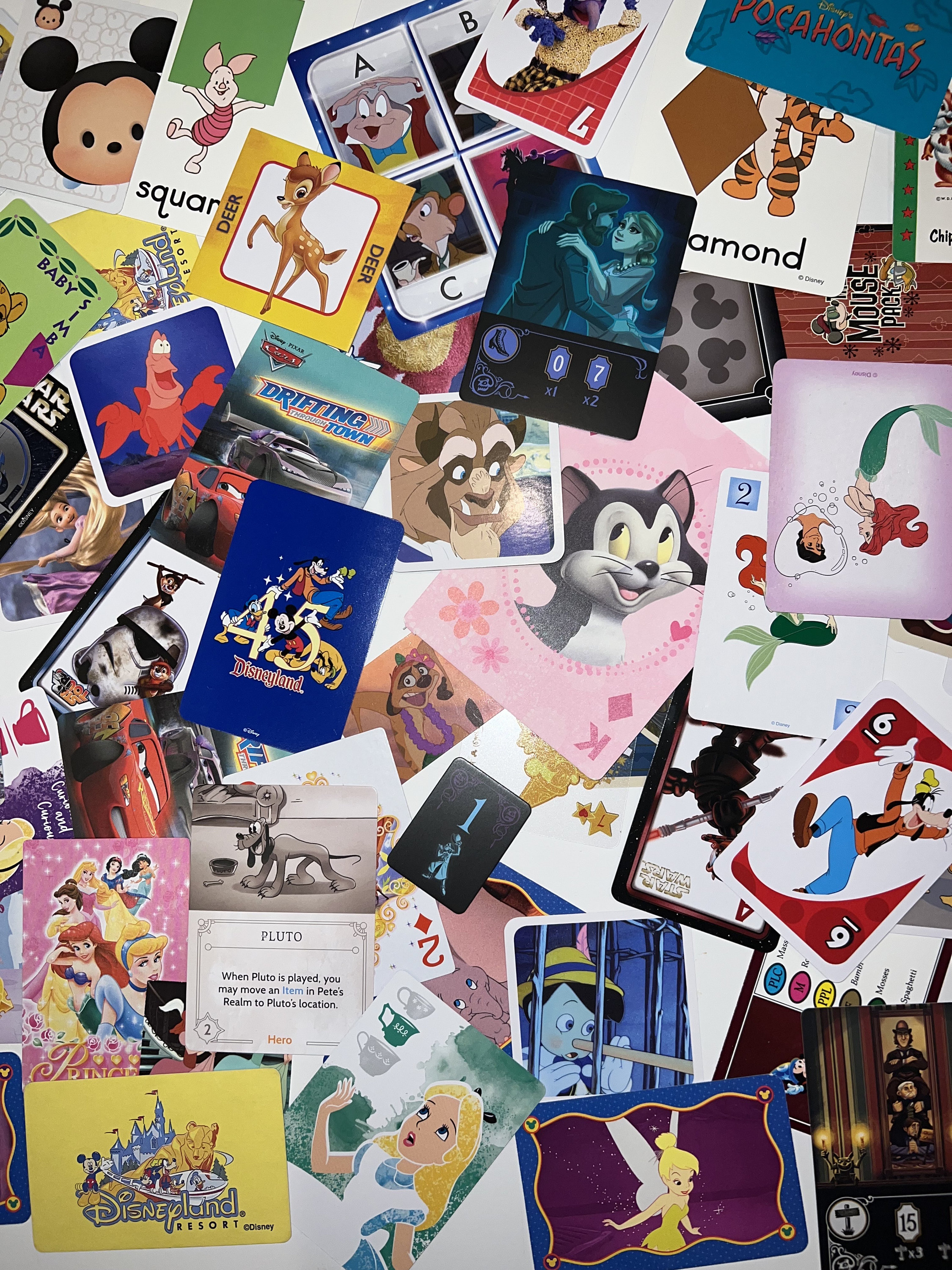 Lot of 60 Random Disney Game Card Pack Disney Ephemera Disney Junk ...