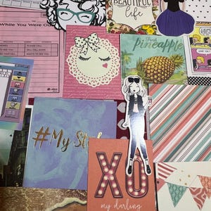 MYSTERY Junk Journal Supplies Bundle - Mixed Media Journal Supplies ...