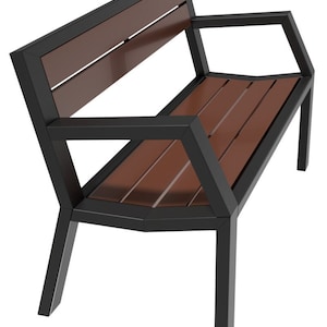 DIY Metal & Wood Garden Bench Plans: Welding Project (DXF, PDF) - Etsy