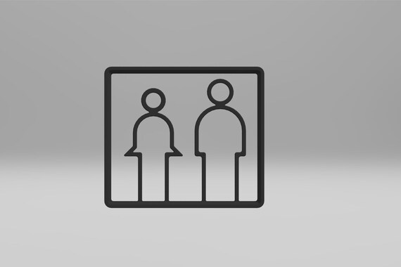 Toilet WC Door Sign STL File 3D Printing Files Wall Art - Etsy