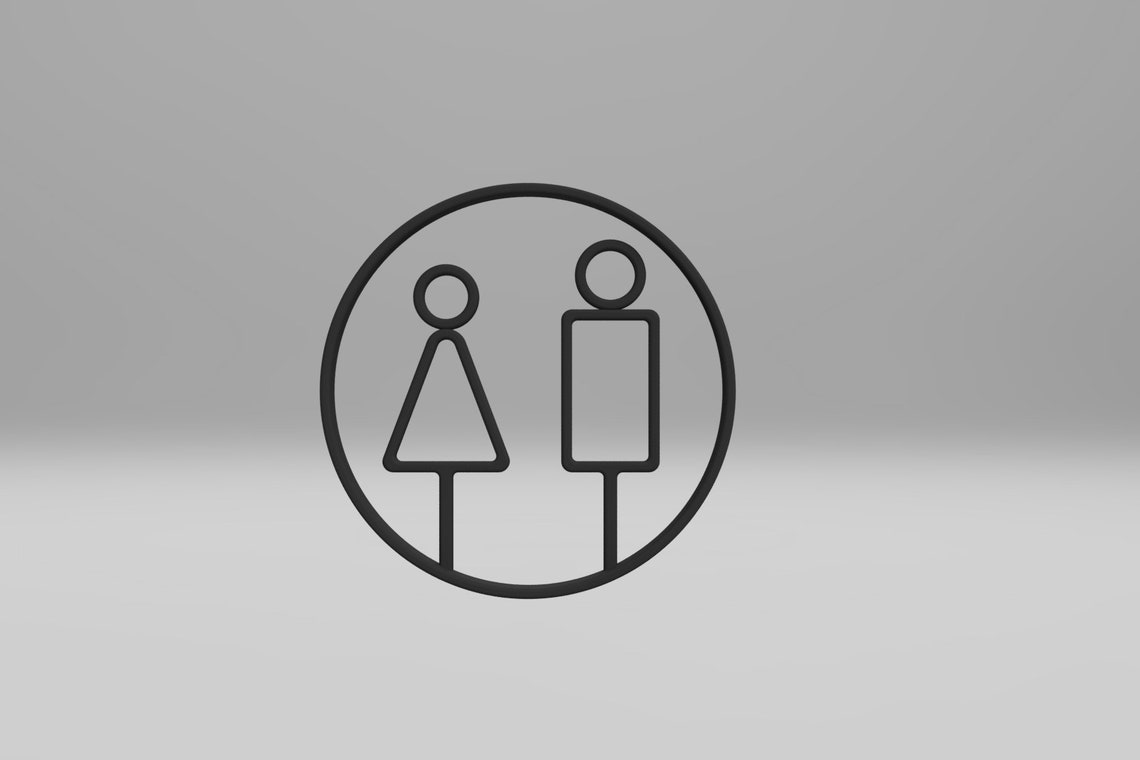 Toilet Sign, STL File, 3D Printing Files, Wall Art - Etsy